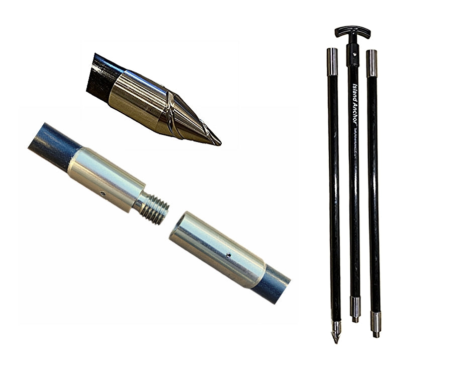 Island Anchor - 1" x 12' - 3 Piece - Shallow Water Anchor Pole – Salty ...